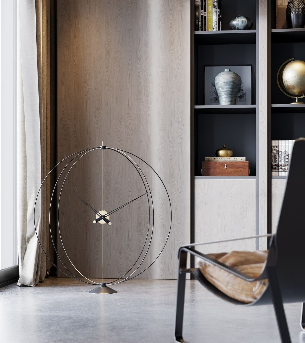 Floor Clock, Modern Free Standing Clocks (Atom 90) - Mclocks Store